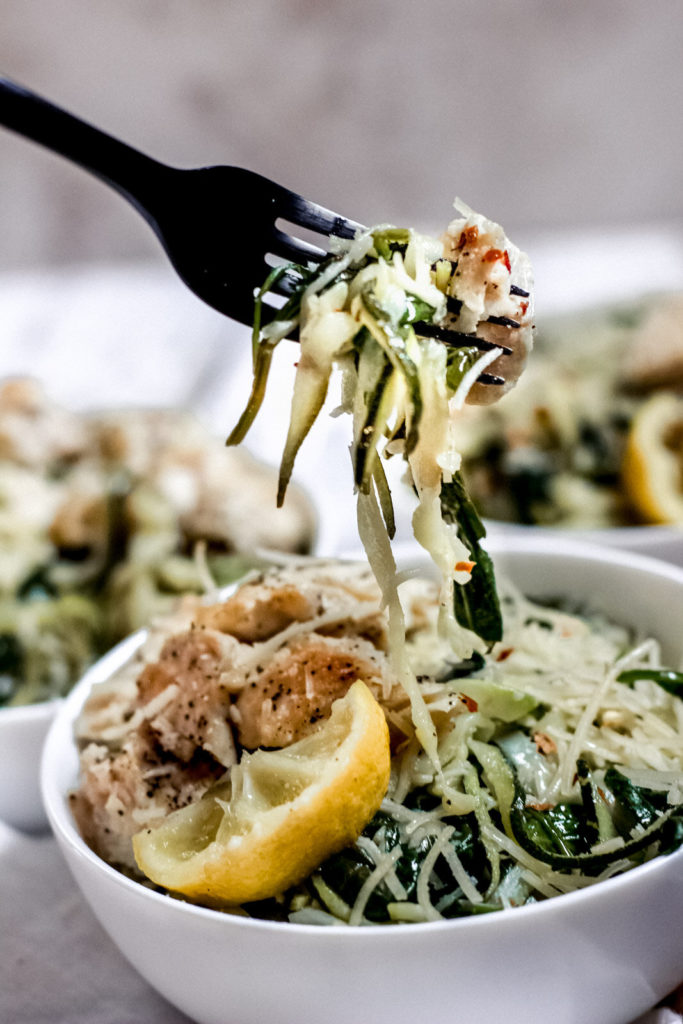 Lemon Butter Chicken Zoodles - Lolo Home Kitchen