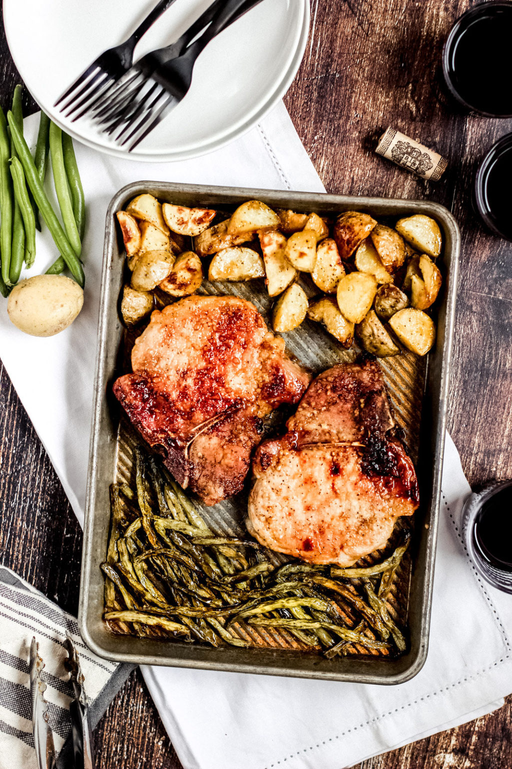 Sheet Pan Brown Sugar Pork Chops - Lolo Home Kitchen