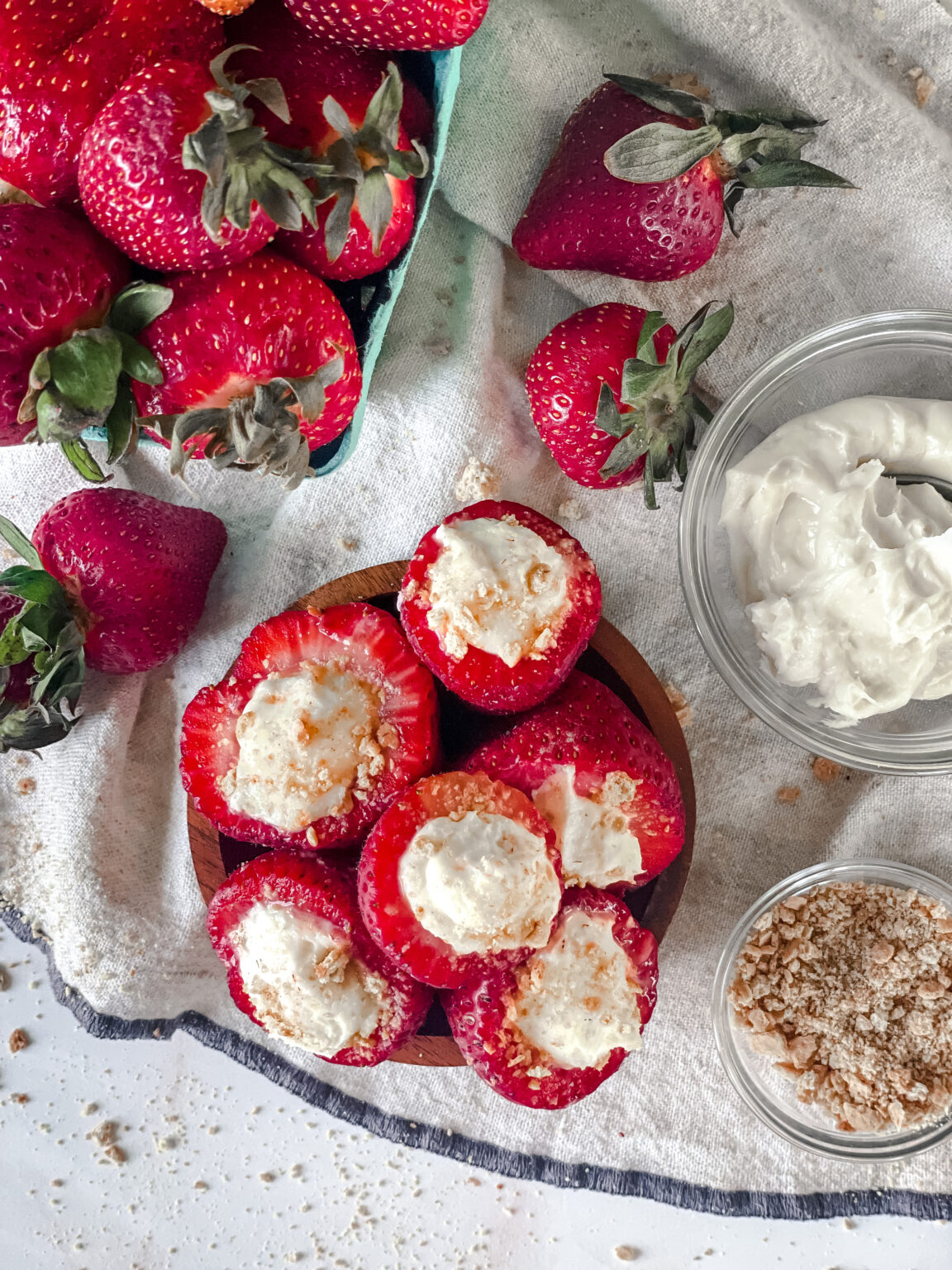 Cheesecake Filled Strawberries - Lolo Home Kitchen