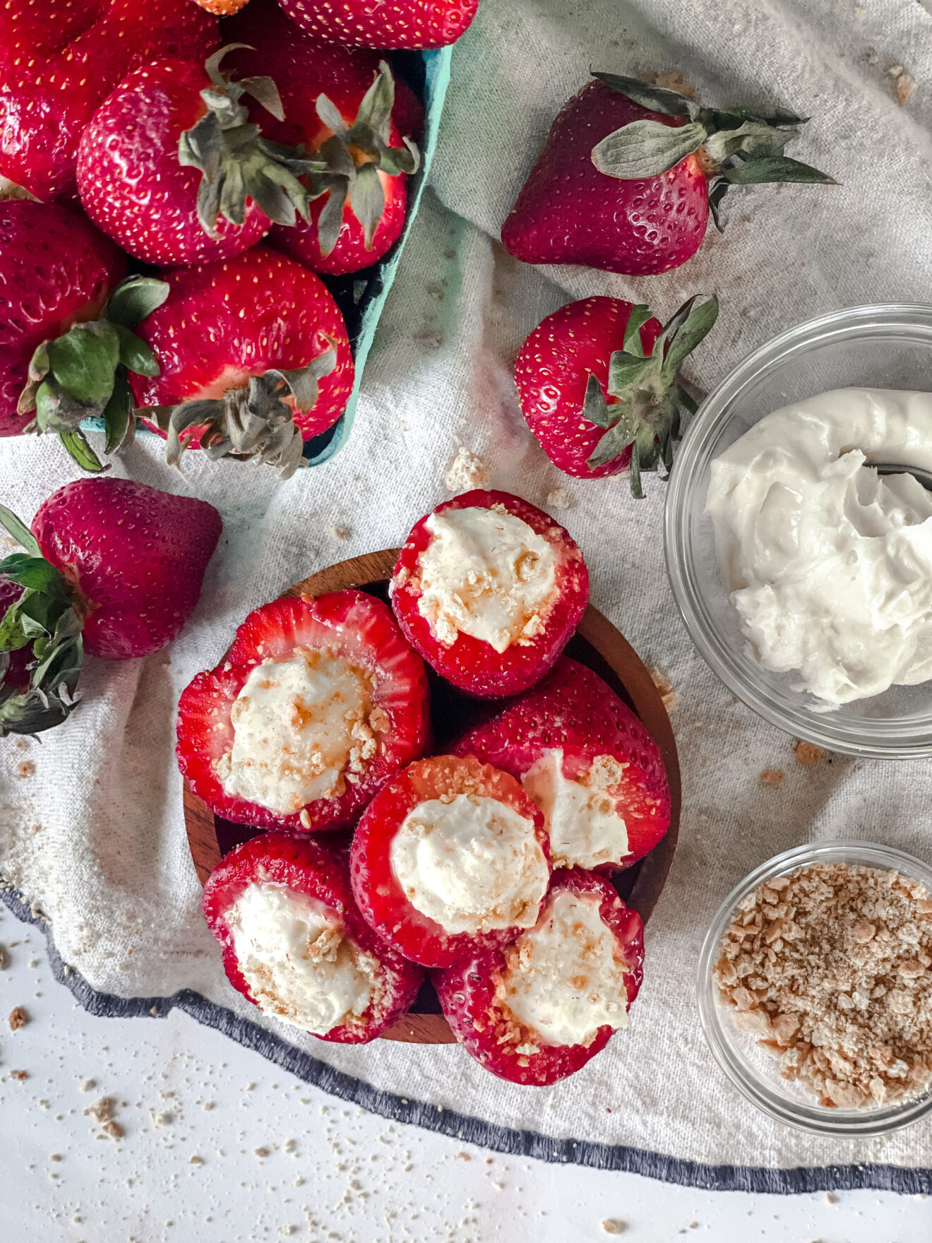 Cheesecake Filled Strawberries - Lolo Home Kitchen