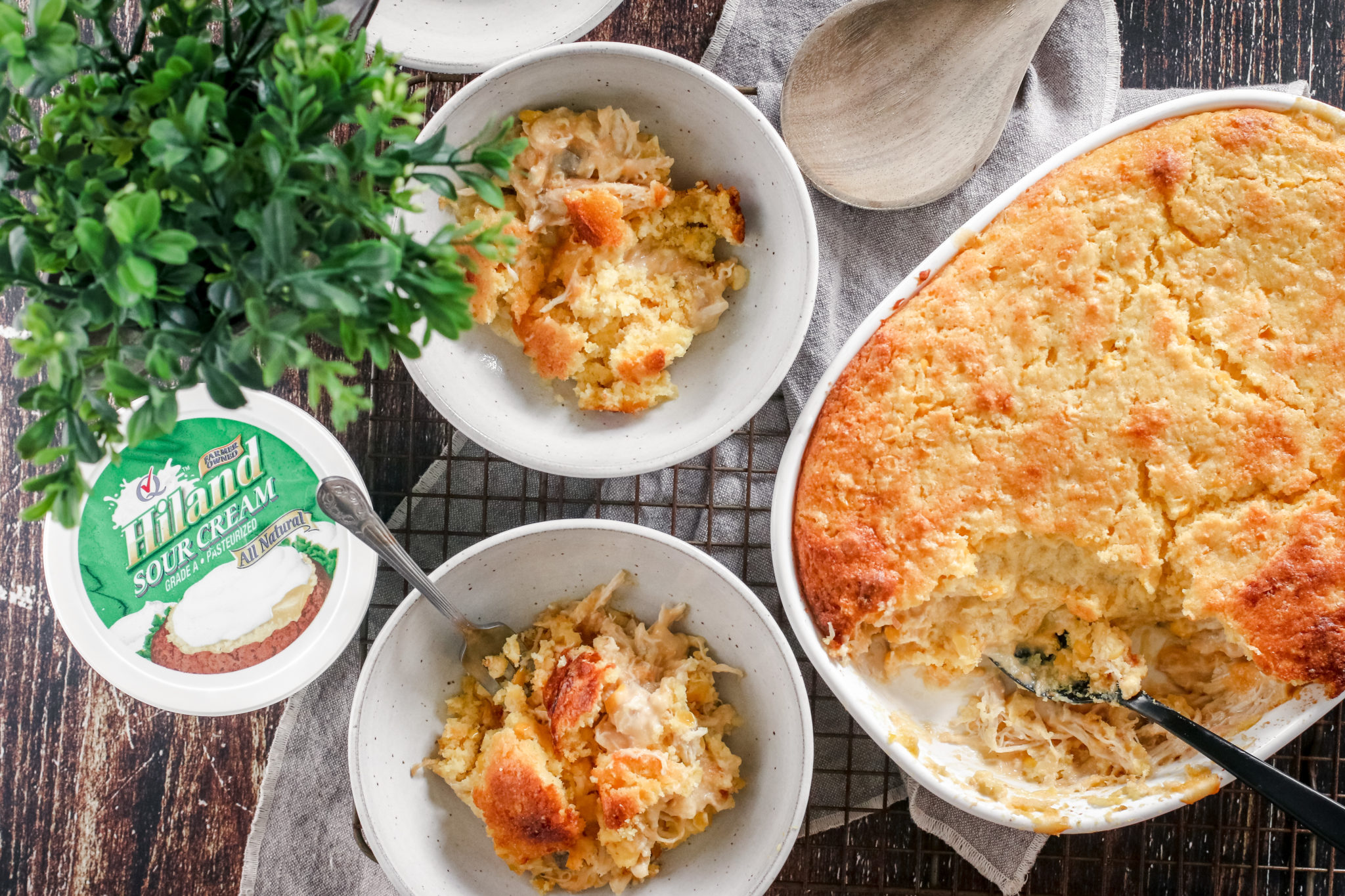Chicken Cornbread Casserole - Lolo Home Kitchen