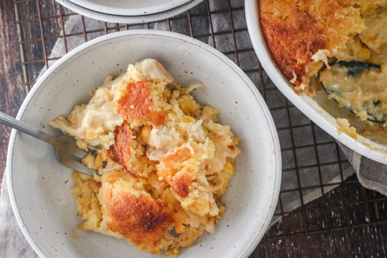 Chicken Cornbread Casserole - Lolo Home Kitchen