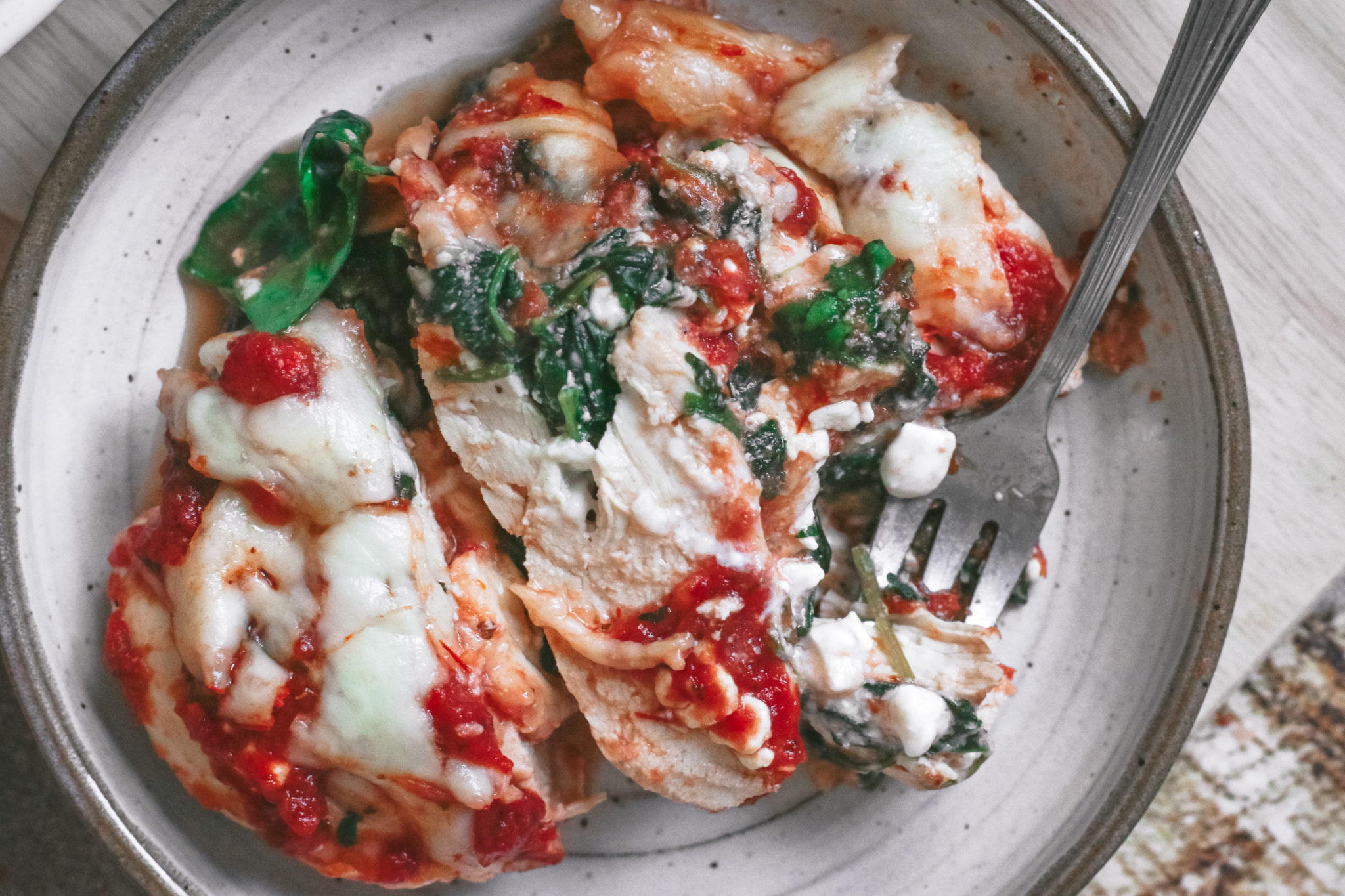 Cottage Cheese and Spinach Stuffed Chicken - Lolo Home Kitchen