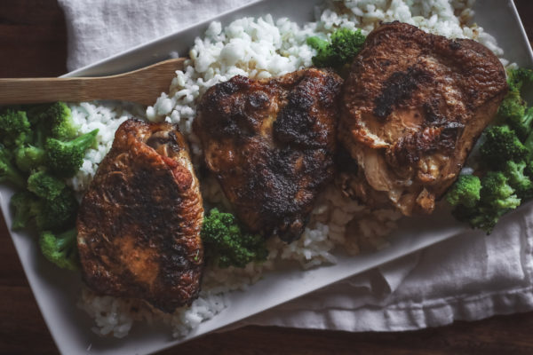 Seasoned Crockpot Bone-In Chicken - Lolo Home Kitchen
