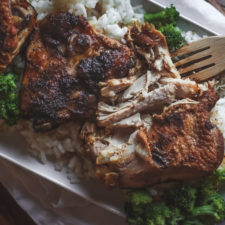 Seasoned Crockpot Bone-In Chicken - Lolo Home Kitchen