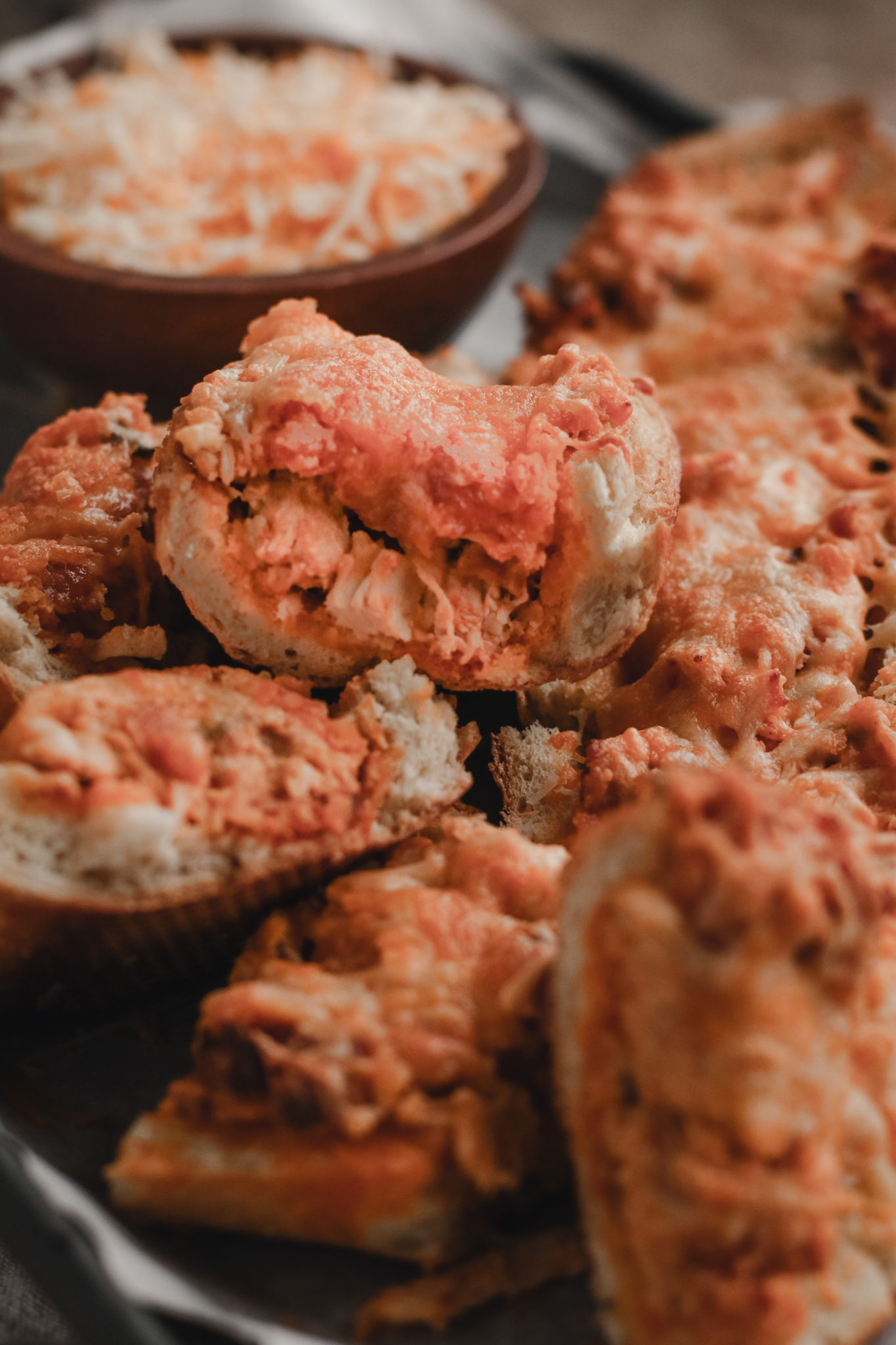 Buffalo Chicken Cheesy Bread - Lolo Home Kitchen