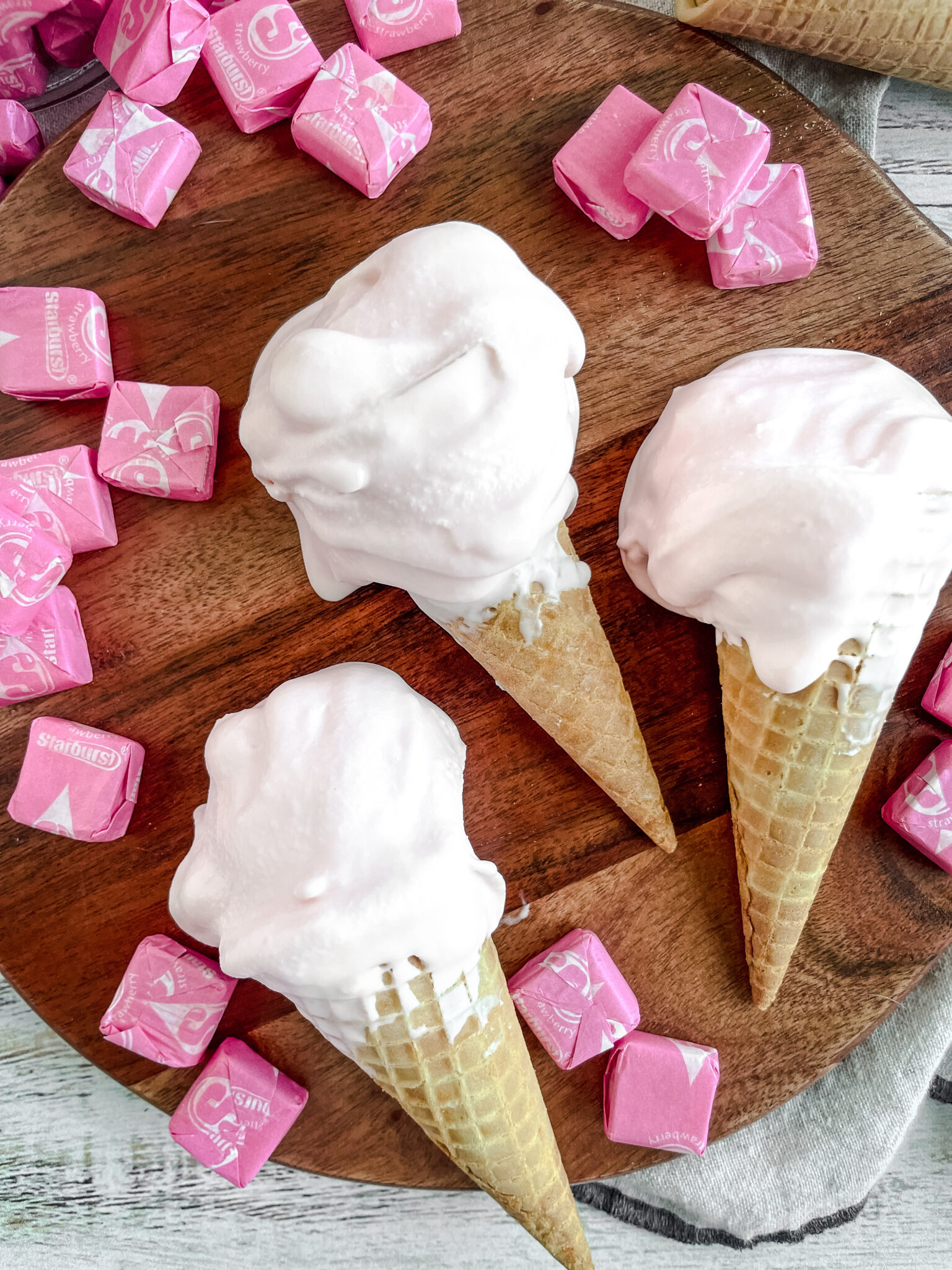 Pink Starburst Ice Cream - Lolo Home Kitchen