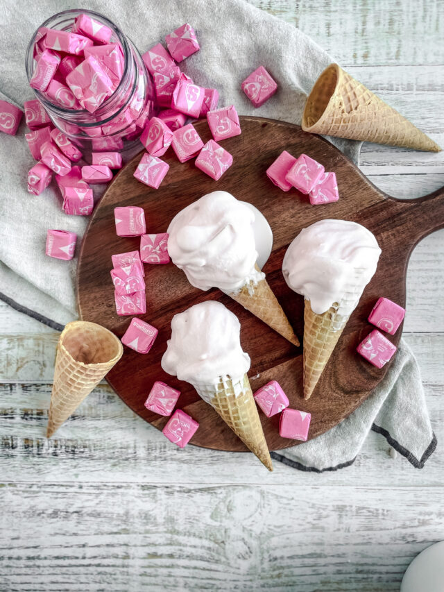 Pink Starburst Ice Cream - Lolo Home Kitchen