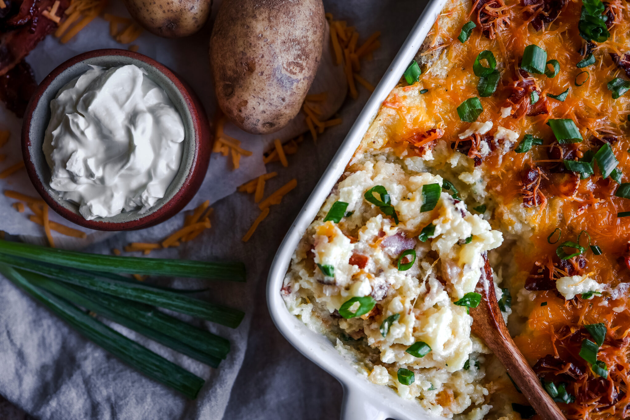 Twice Baked Potato Casserole - Lolo Home Kitchen