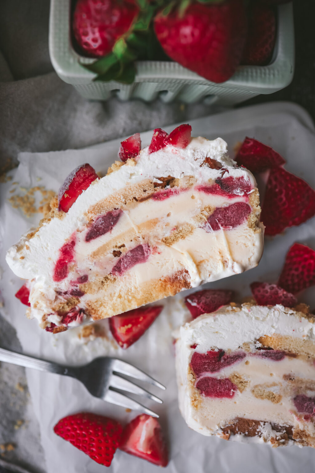 Strawberry Shortcake Ice Cream Cake - Lolo Home Kitchen